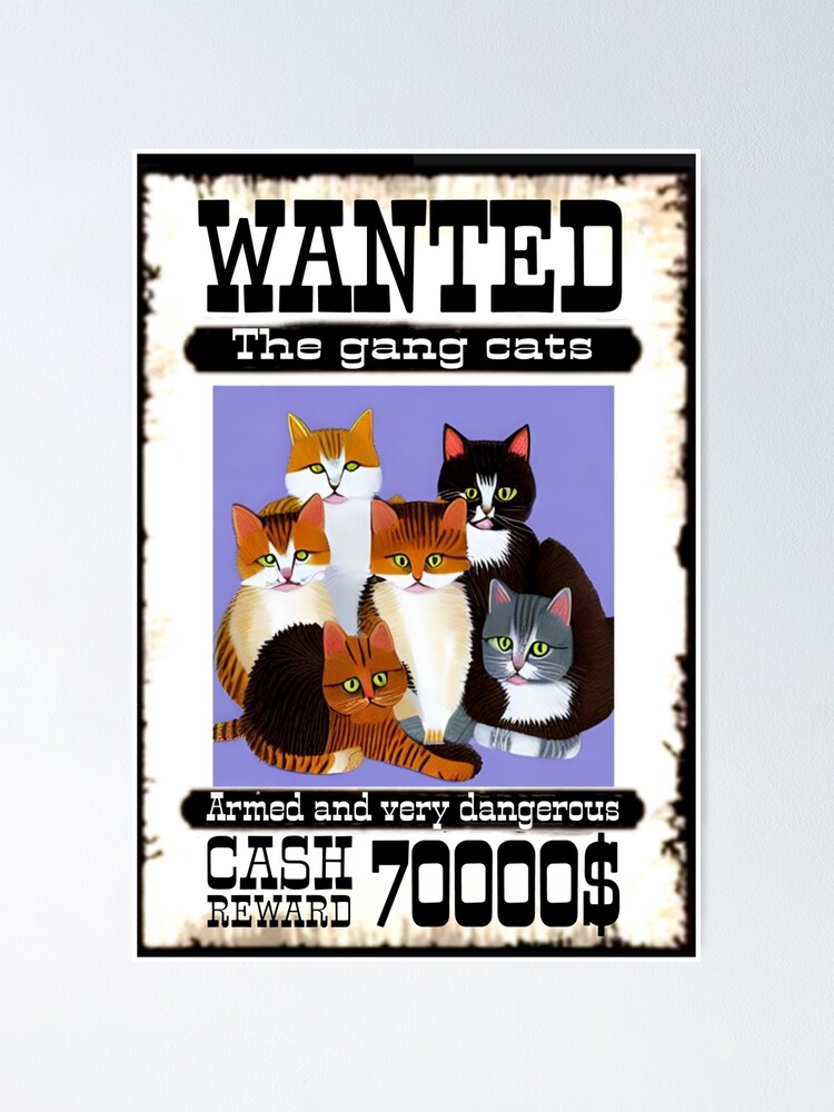 "The Gang Cats" Poster for Sale by SerafinDesign | Redbubble