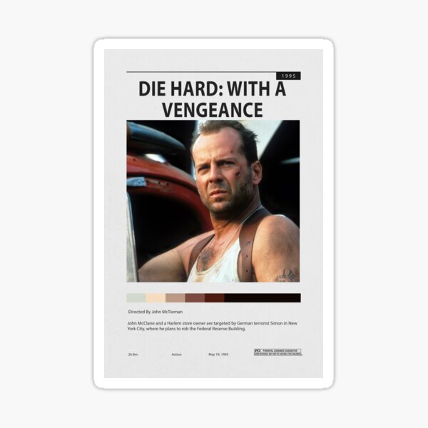 " Die Hard With A Vengeance movie poster 1995, Action/Thriller" Sticker ...