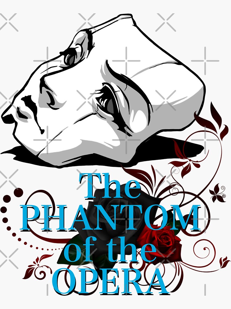 "The PHANTOM of the Opera" Sticker for Sale by OnlyCoolDesigns | Redbubble