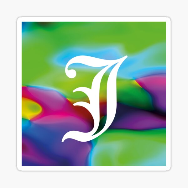 "Alphabet Flower Power "J"" Sticker by Hell-Prints | Redbubble