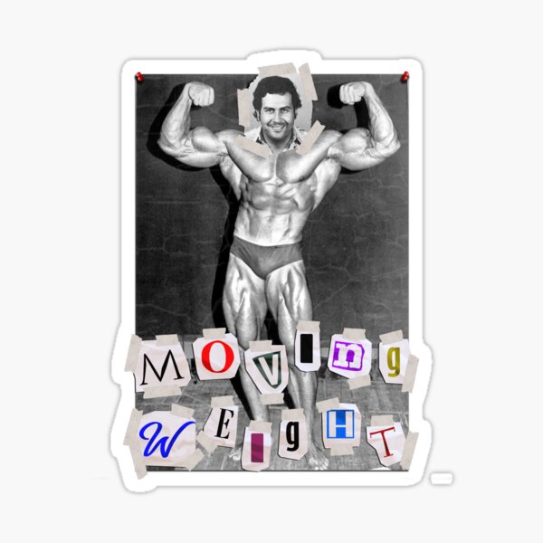 "moving weight" Sticker for Sale by eddiekruger | Redbubble
