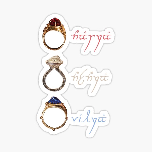 "Elven rings of power lotr lord of the rings narya nenya vilya ...