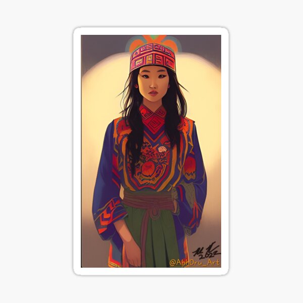 "Hmong Girl in Traditional dress" Sticker for Sale by AhhDru | Redbubble