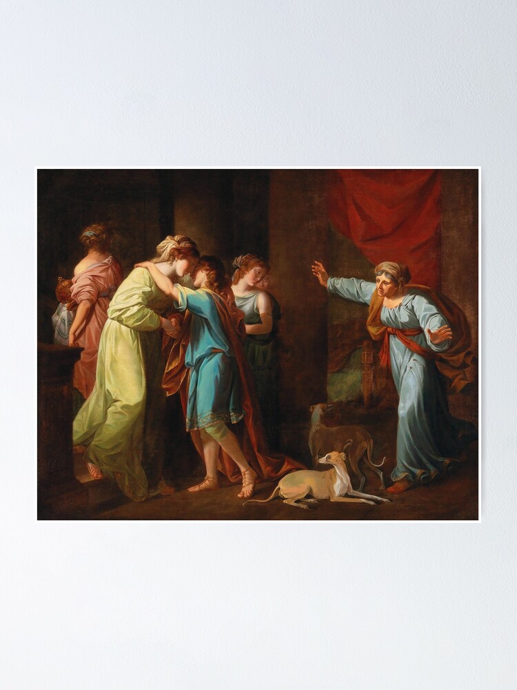 "The Return of Telemach | German Art | 1790 Greek Mythology Art" Poster ...