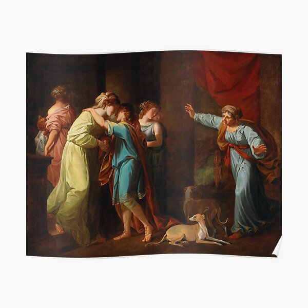 "The Return of Telemach | German Art | 1790 Greek Mythology Art" Poster ...