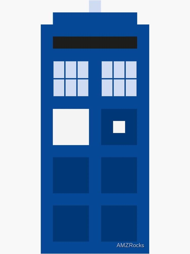 "Time Traveller Blue Police Box " Sticker for Sale by AMZRocks | Redbubble