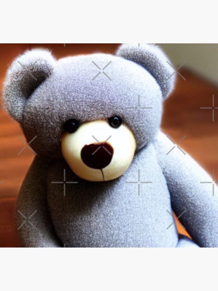 "Gray Teddy Bear" Sticker for Sale by CoolDesign2000 | Redbubble