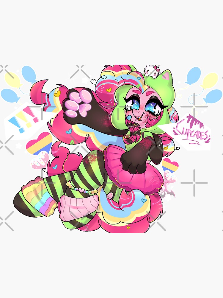 "Scene-core Pinkie Pie" Sticker for Sale by Mushmallowz | Redbubble