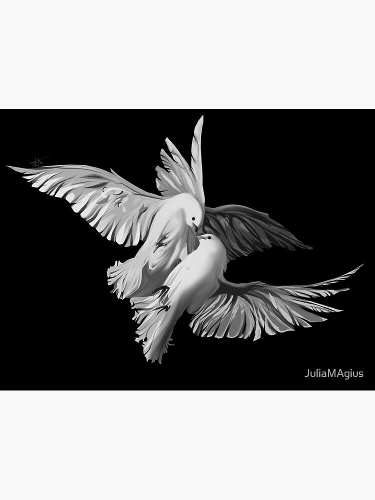 "Doves" Sticker for Sale by JuliaMAgius | Redbubble