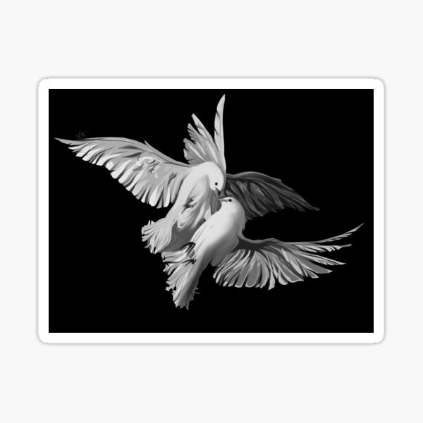 "Doves" Sticker for Sale by JuliaMAgius | Redbubble