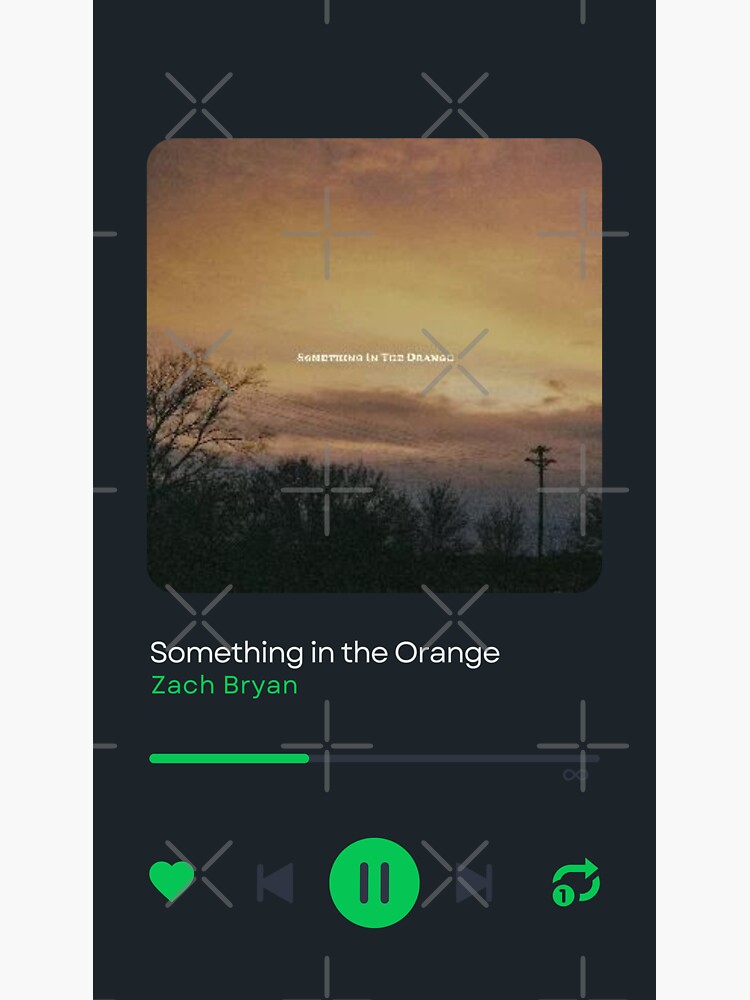 "Something in the Orange Spotify Background " Sticker for Sale by EK212 ...