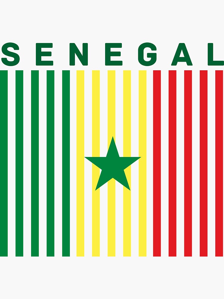 "Senegal Flag colors fan" Sticker for Sale by cornerstoreink | Redbubble