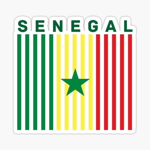 "Senegal Flag colors fan" Sticker for Sale by cornerstoreink | Redbubble