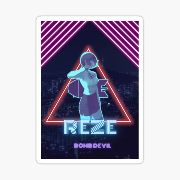 "Reze Bomb Devil - chainsaw man" Sticker for Sale by Letoraxx | Redbubble