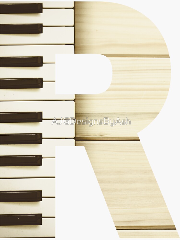 "Wooden Piano - Piano Keys - Letter 'R'" Sticker for Sale by ...