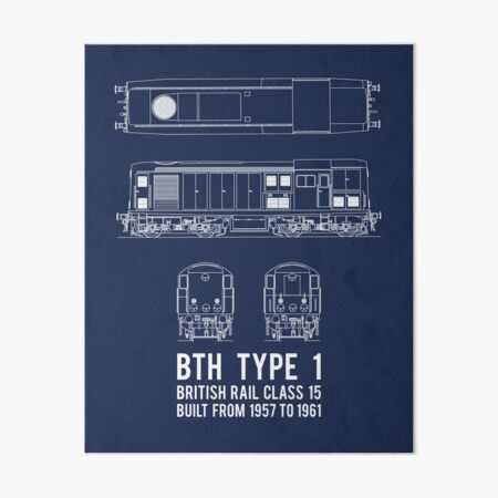 "British Railways Class 15 BTH Type 1 Locomotive Blueprint Diagram Gift ...