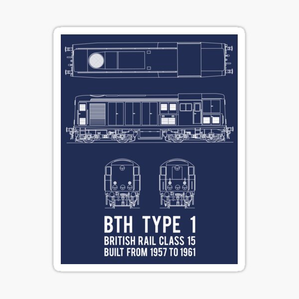 "British Railways Class 15 BTH Type 1 Locomotive Blueprint Diagram Gift ...