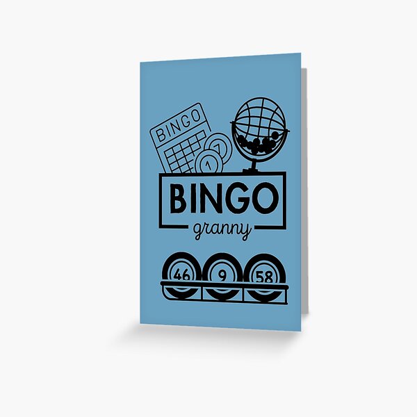 "Bingo granny blue | Bingo lover | Grandma playing bingo" Greeting Card ...