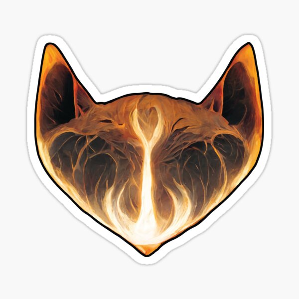 "Flame Cat" Sticker for Sale by MythLegendLore | Redbubble