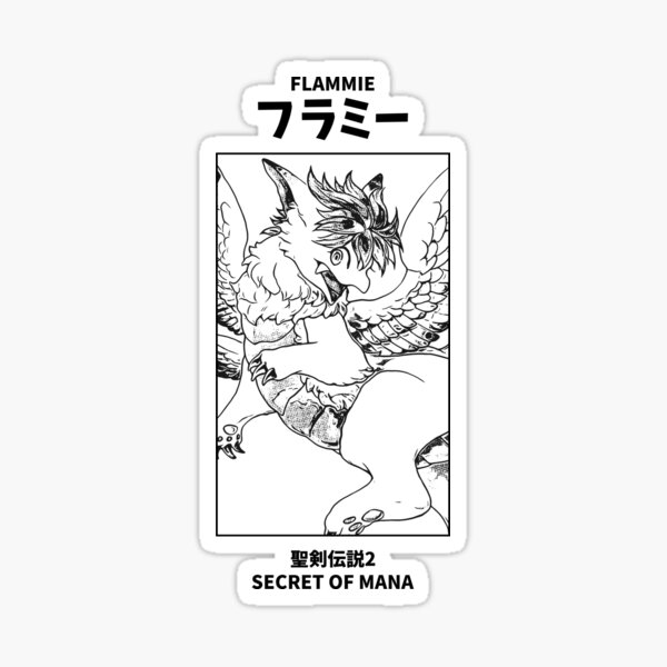 "Flammie Secret of Mana" Sticker for Sale by KMSbyZet | Redbubble