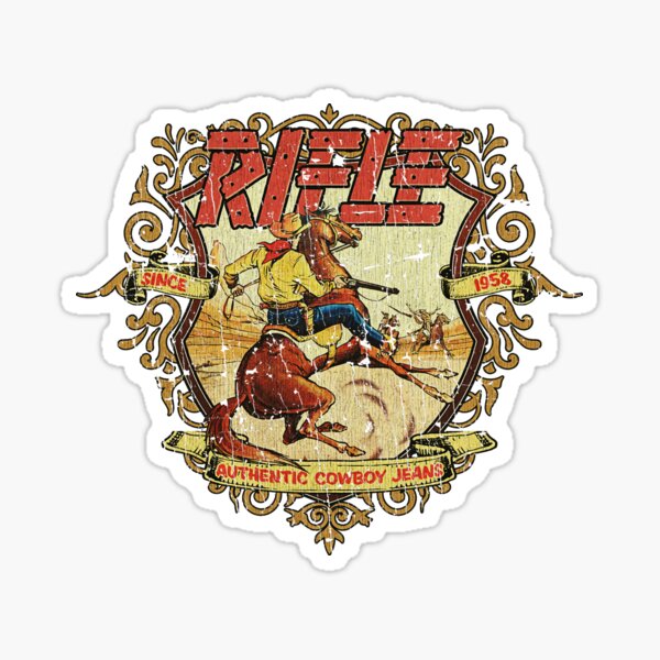 "Cowboy Rifle Western Jeans 1958 " Sticker for Sale by MareikSchuler ...