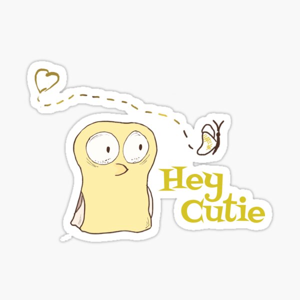 "Cute Doodle Owl Hey Cutie" Sticker for Sale by WildwaterDesign | Redbubble
