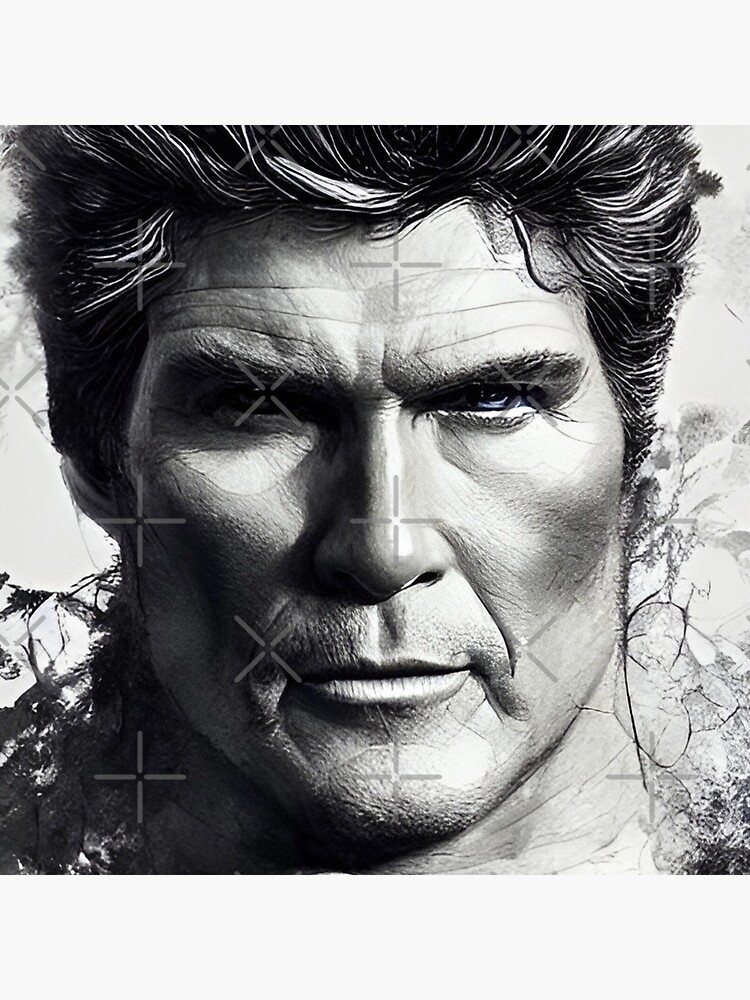 Póster «Retrato de dibujo a lápiz de David Hasselhoff» de ...