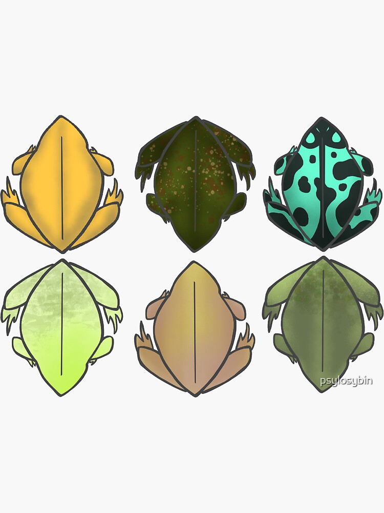 "An Army of Frogs Blue" Sticker for Sale by psylosybin | Redbubble