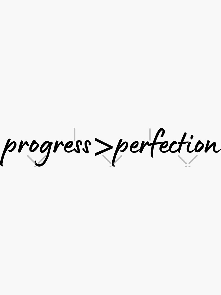 "Progress Over Perfection Inspirational Motivational Quote Positive ...