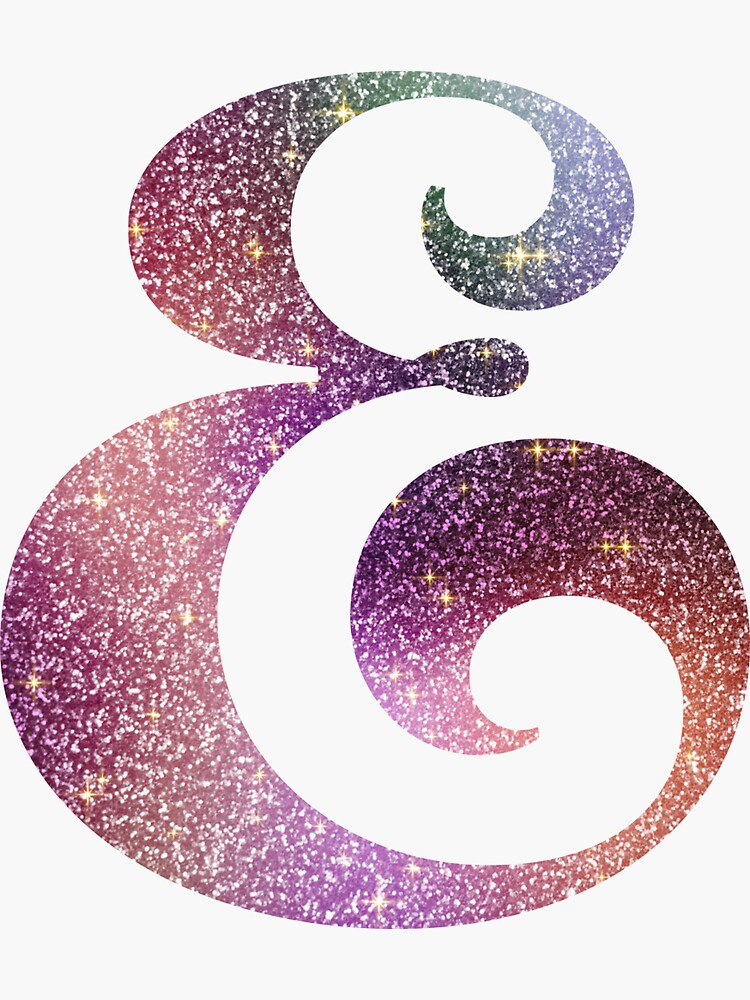"pretty glitter galaxy colors of alphabet art of E letter" Sticker for ...