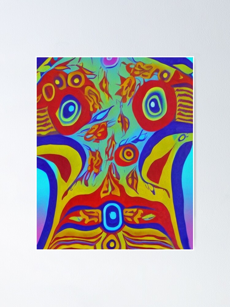 " Rave techno retro Native art Funky dress Abstract ai art trippy tie ...