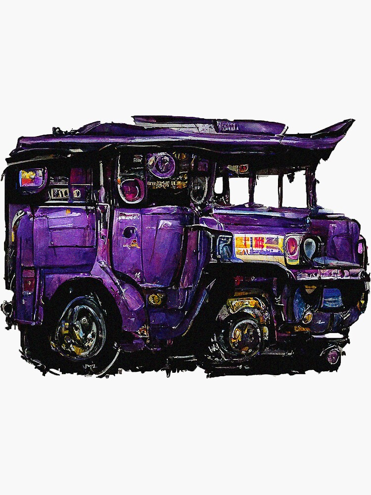 "Purple Jeepney" Sticker for Sale by purplejeepney | Redbubble