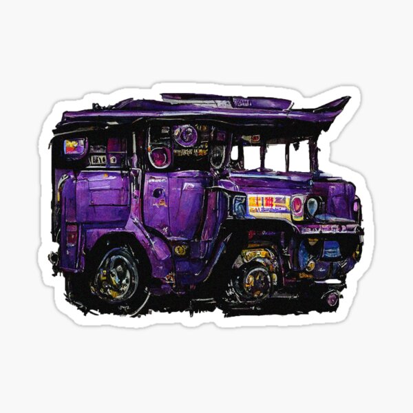 "Purple Jeepney" Sticker for Sale by purplejeepney | Redbubble