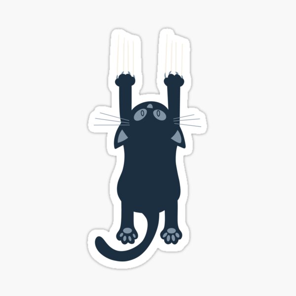 "AESTHETIC PLAYFUL CUTE KITTEN SCRATCH THE WALL" Sticker for Sale by Art-of-leevay | Redbubble