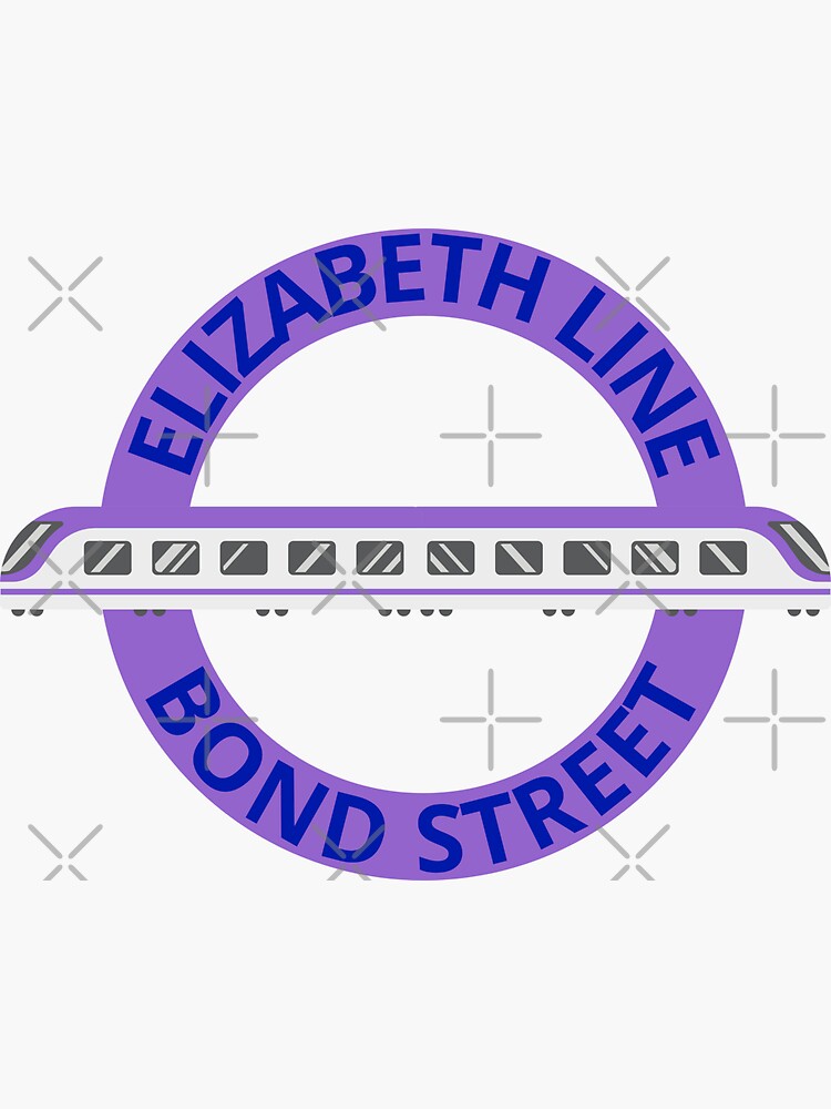 "Bond Street Elizabeth Line on Black" Sticker for Sale by LoloTrends ...