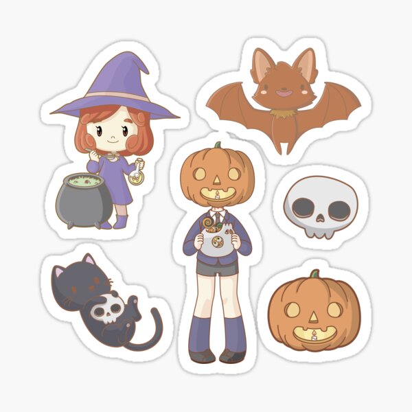 "Special kawaii Halloween pack with Bruhilda, Pepe the Bat, Kittycat ...