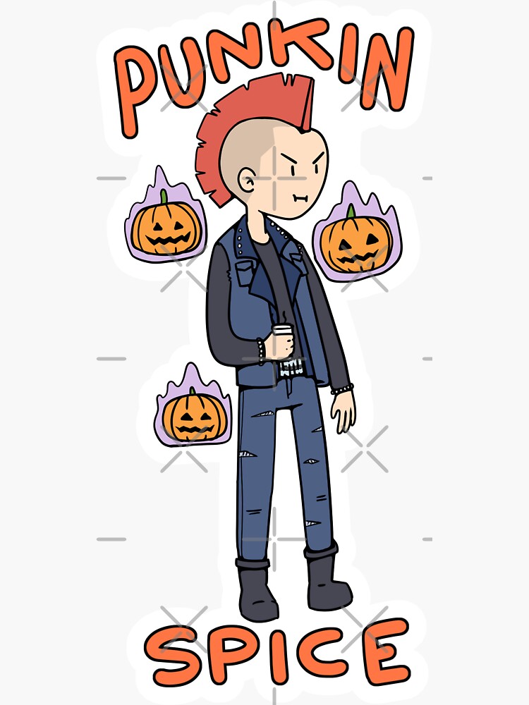 "Punkin Spice Latte" Sticker for Sale by Five-Fold | Redbubble