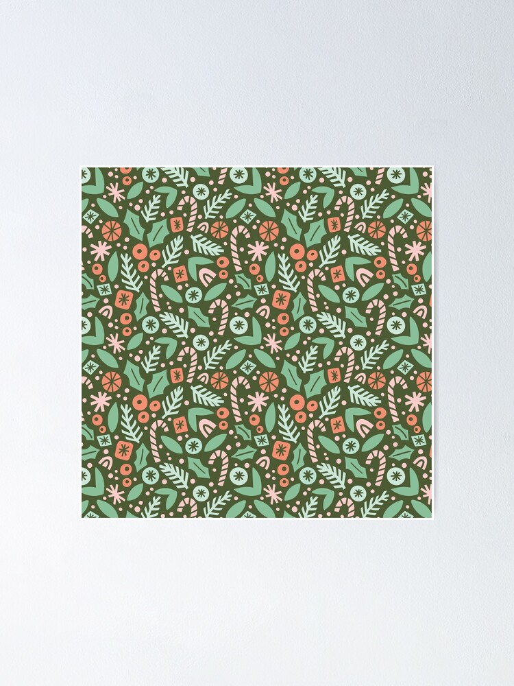 "Simple Season Pattern in Evergreen" Poster for Sale by cindytomczyklee ...