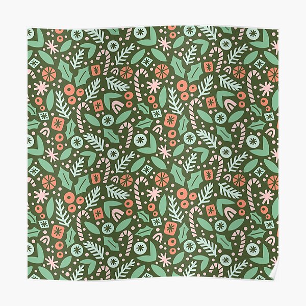 "Simple Season Pattern in Evergreen" Poster for Sale by cindytomczyklee ...