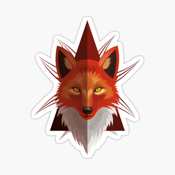 "Fox head" Sticker for Sale by AbdallahAlaa99 | Redbubble