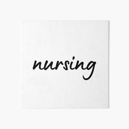 "Nursing Student Graduate Nurse School Black Cursive Handwritten" Art ...