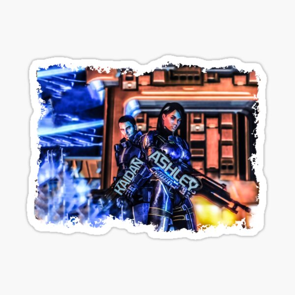 "Mass Effect - Kaidan & Ashley" Sticker for Sale by NordicShanYu ...