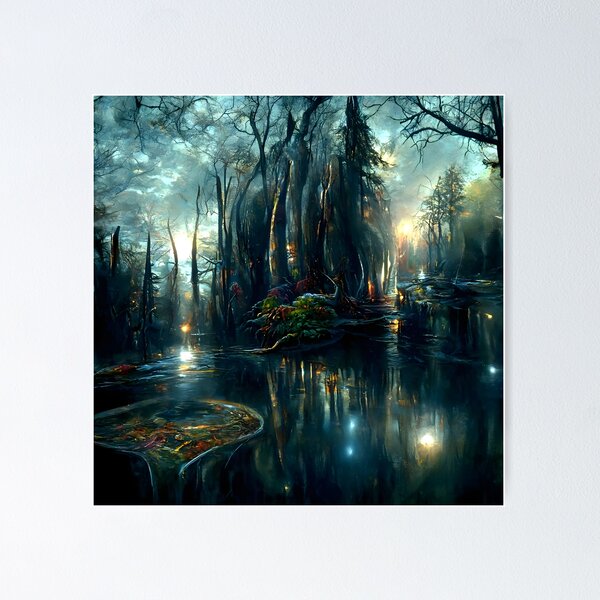 "Dark enchanted forest" Poster for Sale by Apryllflowers | Redbubble