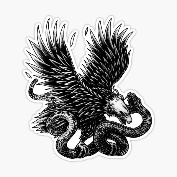 Eagle Catching Green Snake