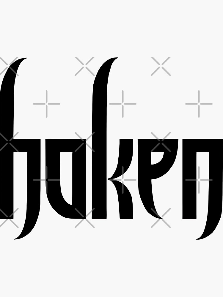 "Haken Band Name Logo best selling 3" Sticker for Sale by geekyot ...