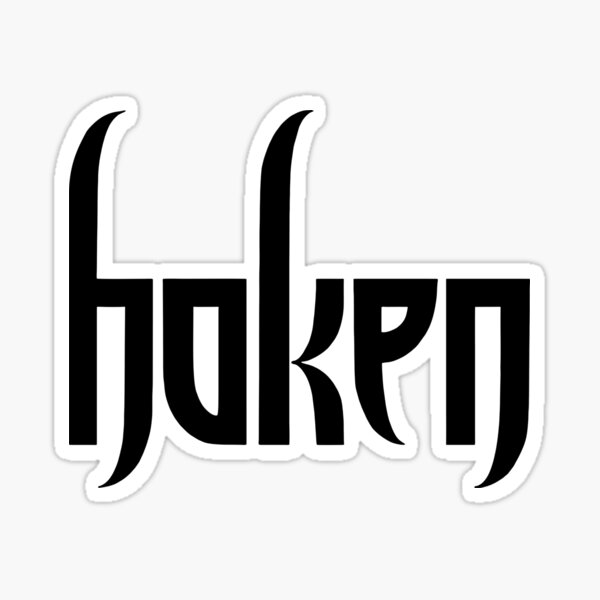"Haken Band Name Logo best selling 3" Sticker for Sale by geekyot ...
