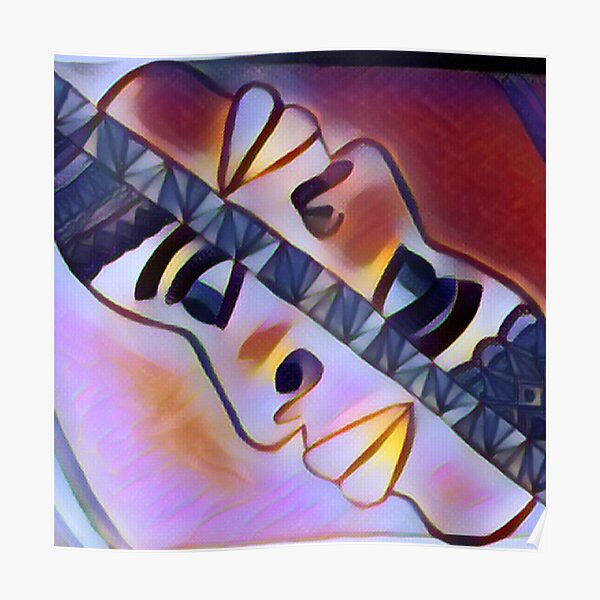 "Art of colors of two faces " Poster for Sale by kappril22 | Redbubble