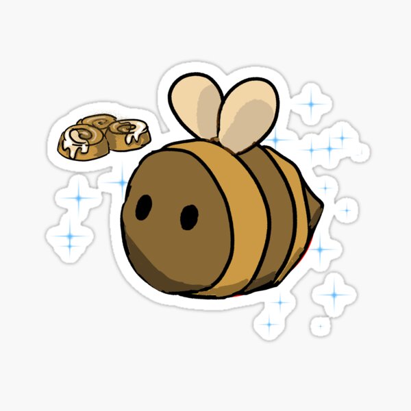 "Cinnamon Bun Bee" Sticker for Sale by allthebeanz | Redbubble