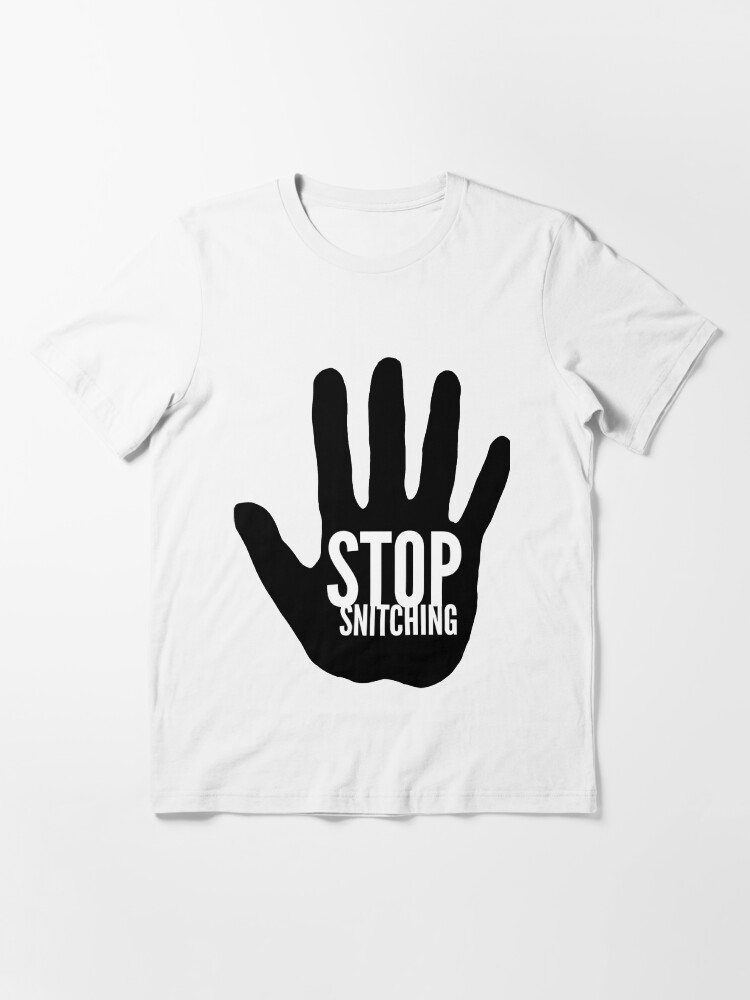 "Stop Snitching Funny Gift Idea" T-shirt for Sale by throwbackgamer ...