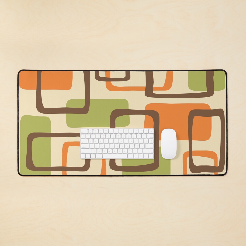 "Colorful Mid Century Modern Abstract Squares Pattern 127" Sticker for ...